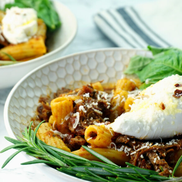 Instant Pot Cabernet-Braised Pot Roast Rigatoni - Frydae