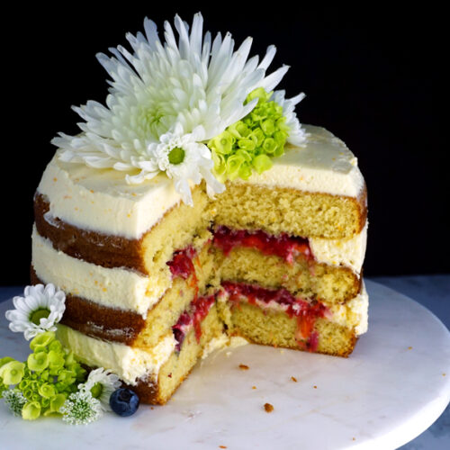 Citrus Chardonnay Sangria Cake - Frydae - Spring Cake Recipe