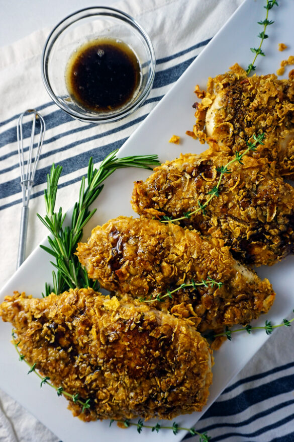 Crispy Baked Chicken with Brown Butter Honey Sauce - Frydae