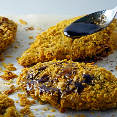 Crispy Baked Chicken with Brown Butter Honey Sauce - Frydae