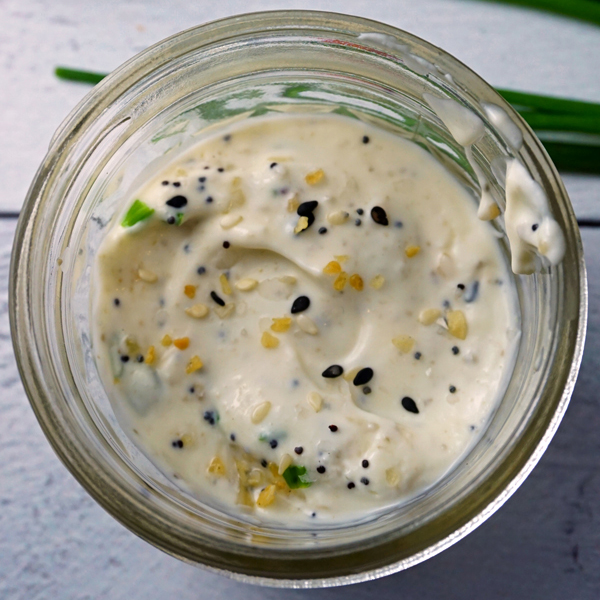 Cream Cheese Salad Dressing with Everything Bagel Seasoning - Frydae