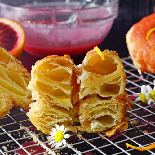 Cronuts with Blood Orange Glaze | Frozen Puff Pastry Doughnuts | Frydae