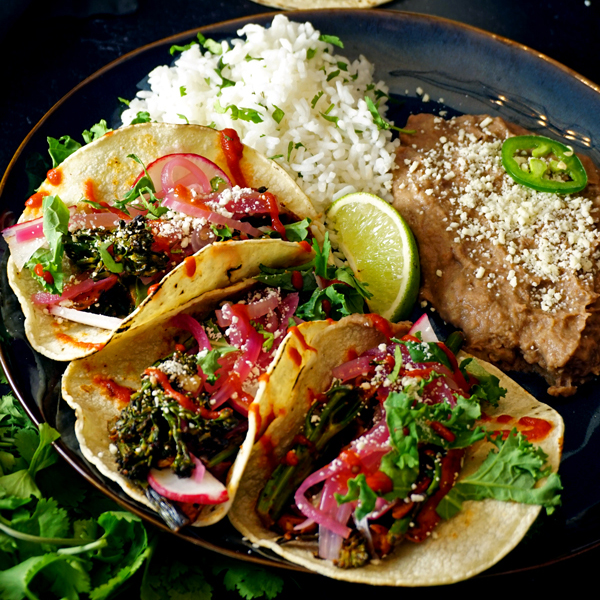 Spicy Charred Vegetable Tacos - Frydae